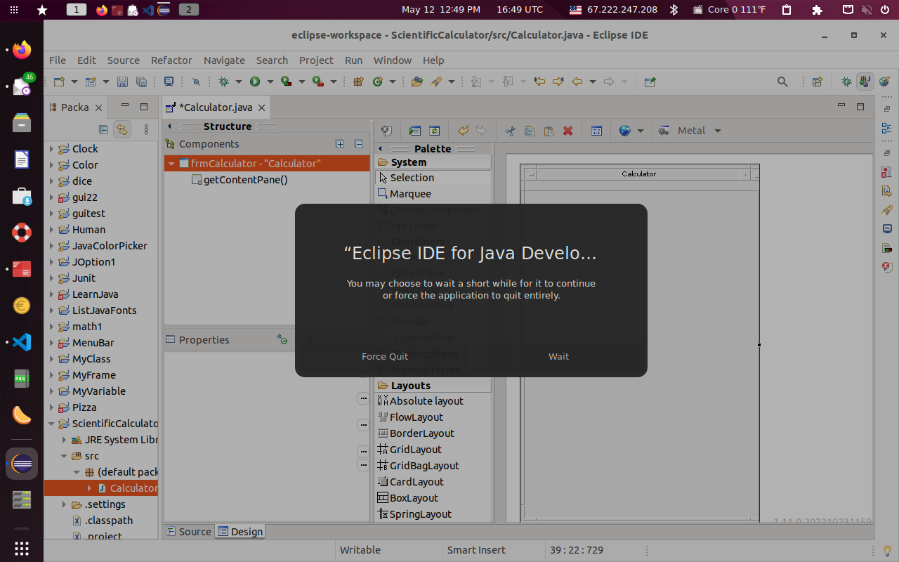WindowBuilder was not able to show the GUI - CRASH · eclipse-windowbuilder windowbuilder ...