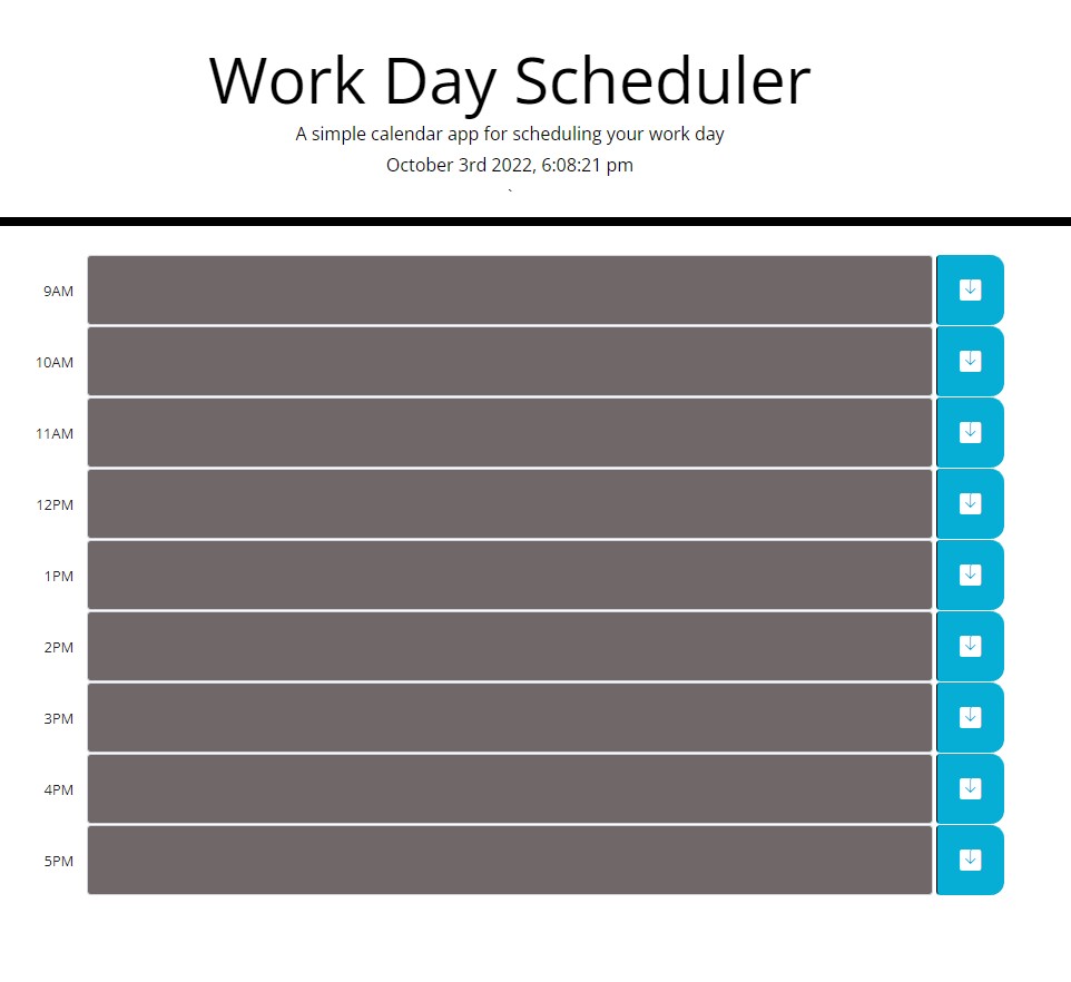 GitHub - Gareth-Kwan/work-day-scheduler: Module 5 Challenge - Third-Party APIs