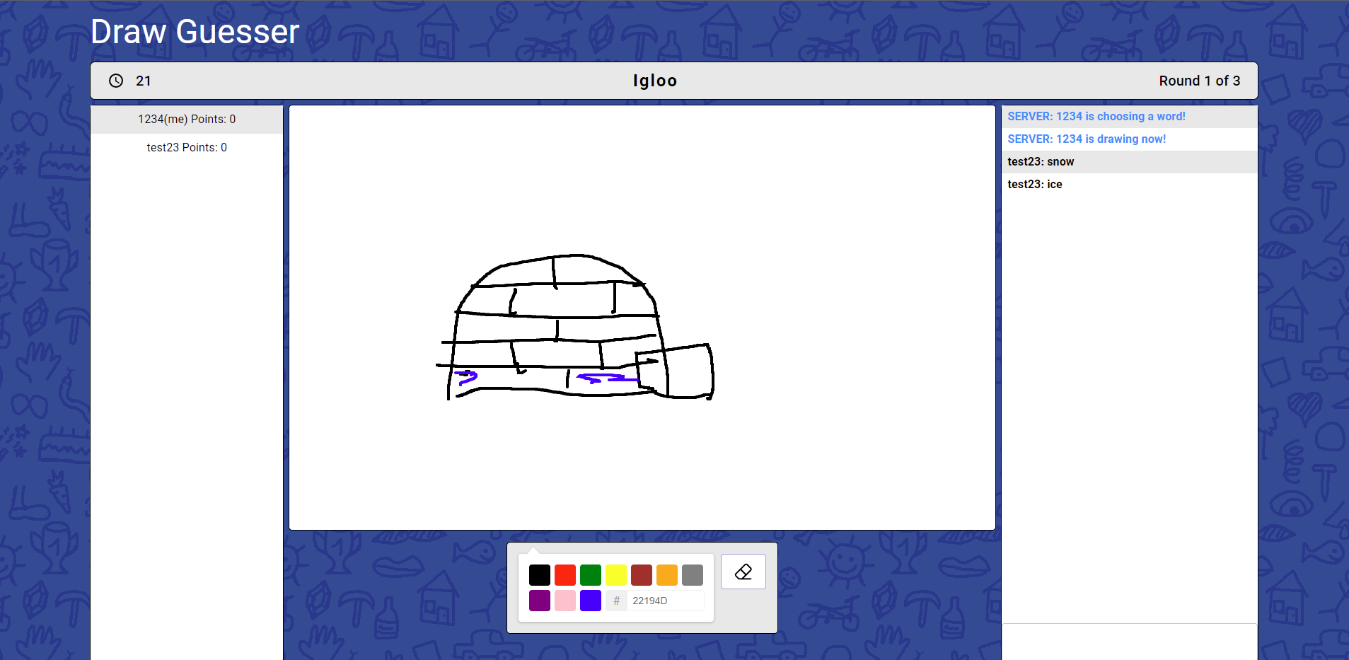 GitHub - jbondad/drawguesser: Multiplayer drawing and guessing game.