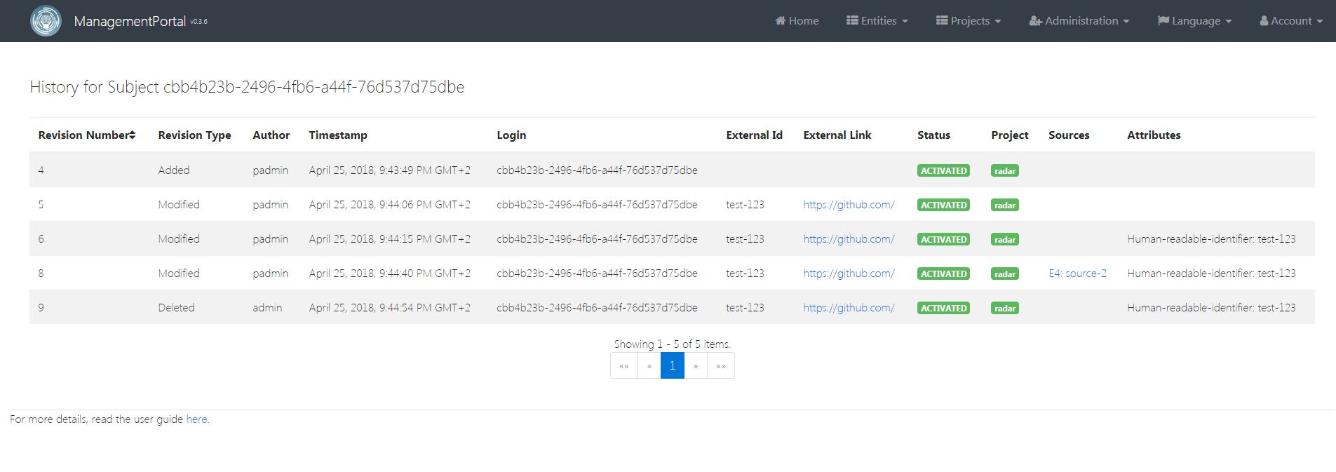 Investigate the implementation of Delete subject for project admin authority · Issue #260 ...