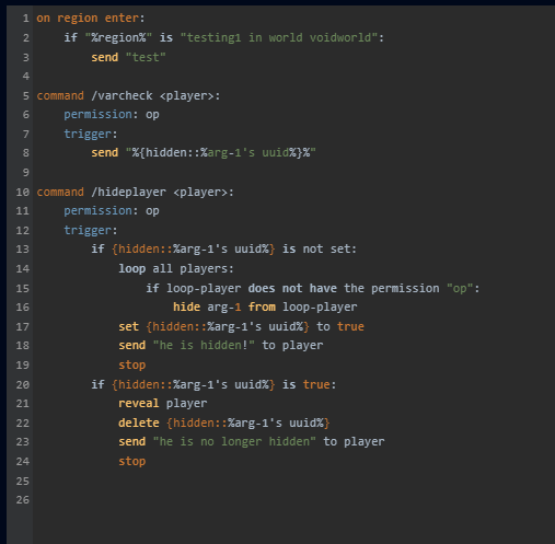 Vanish/Reveal players do not work · Issue #4869 · SkriptLang/Skript · GitHub