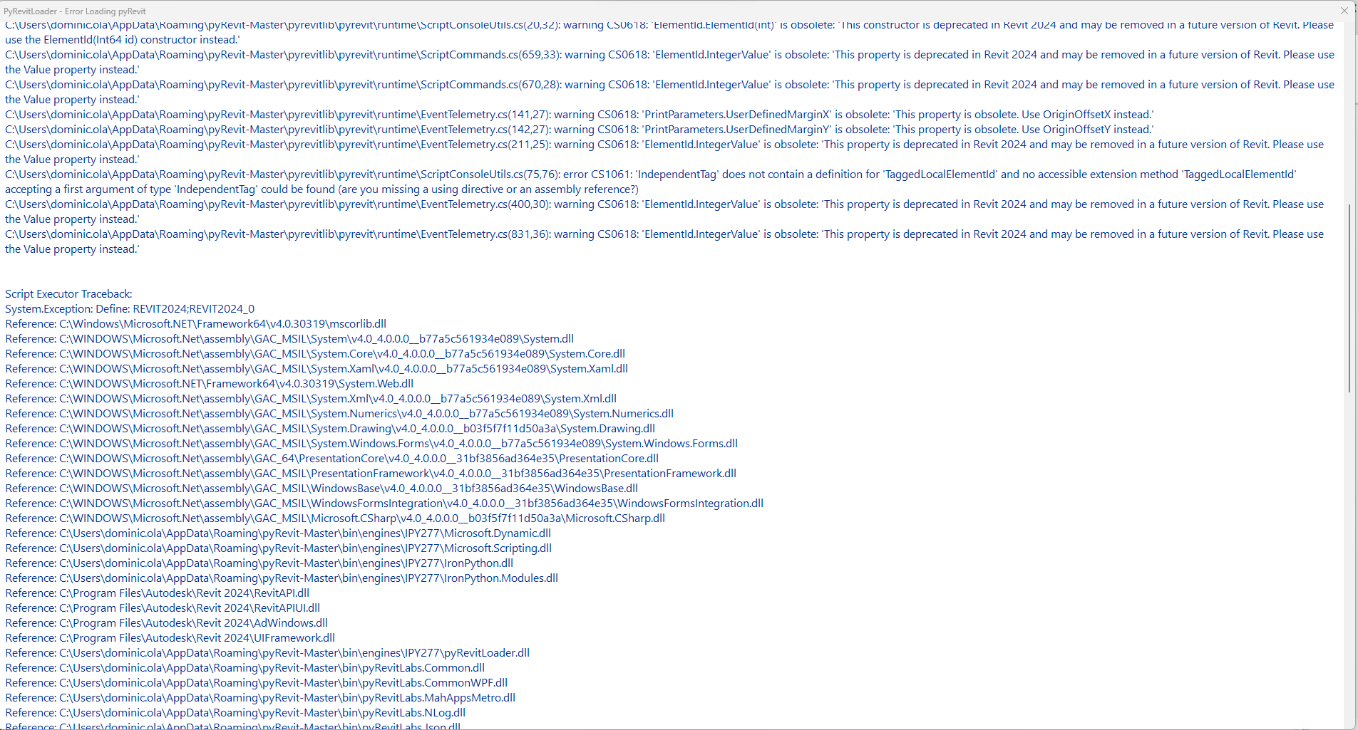 pyRevitLoader - Error Loading pyRevit · Issue #1883 · eirannejad ... pyRevitLoader - Error Loading pyRevit · Issue #1883 · eirannejad ...