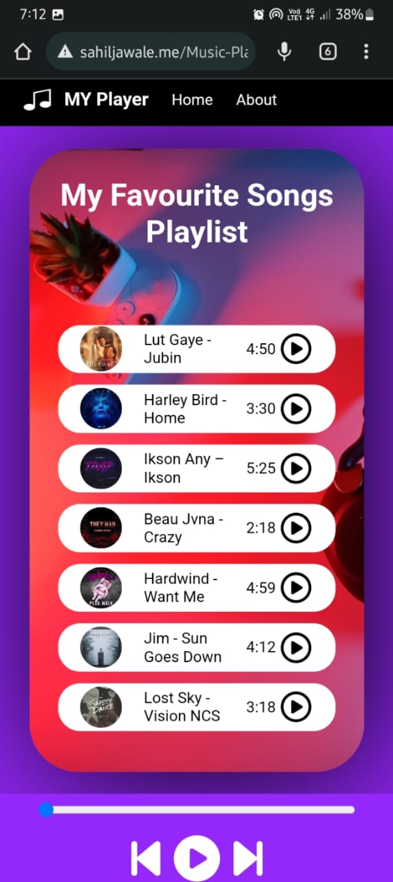 GitHub - sahiljawale54/Music-Player: Music player made using Html, CSS, and JavaScript