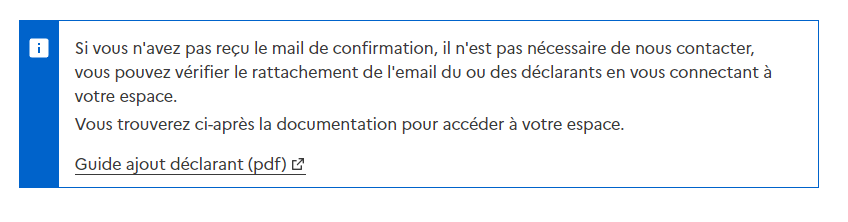Formulaire ajout déclarants : ajout et modification textes · Issue ...