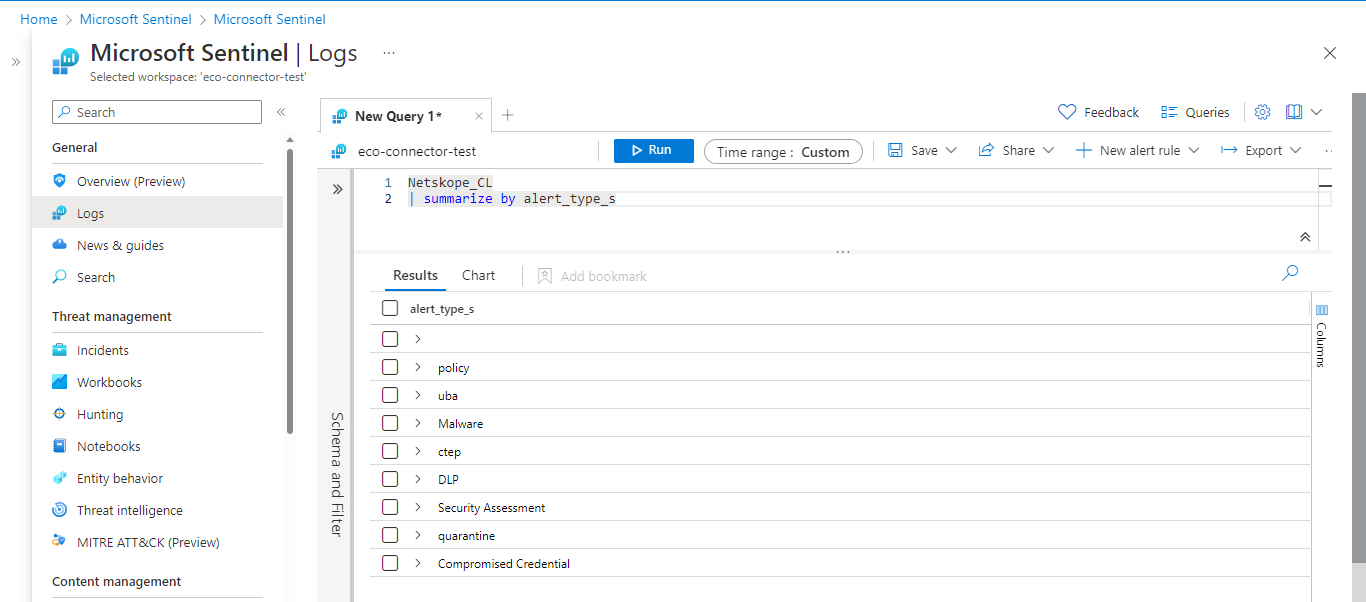 Netskope native connector is pulling only limited types of alerts when ...