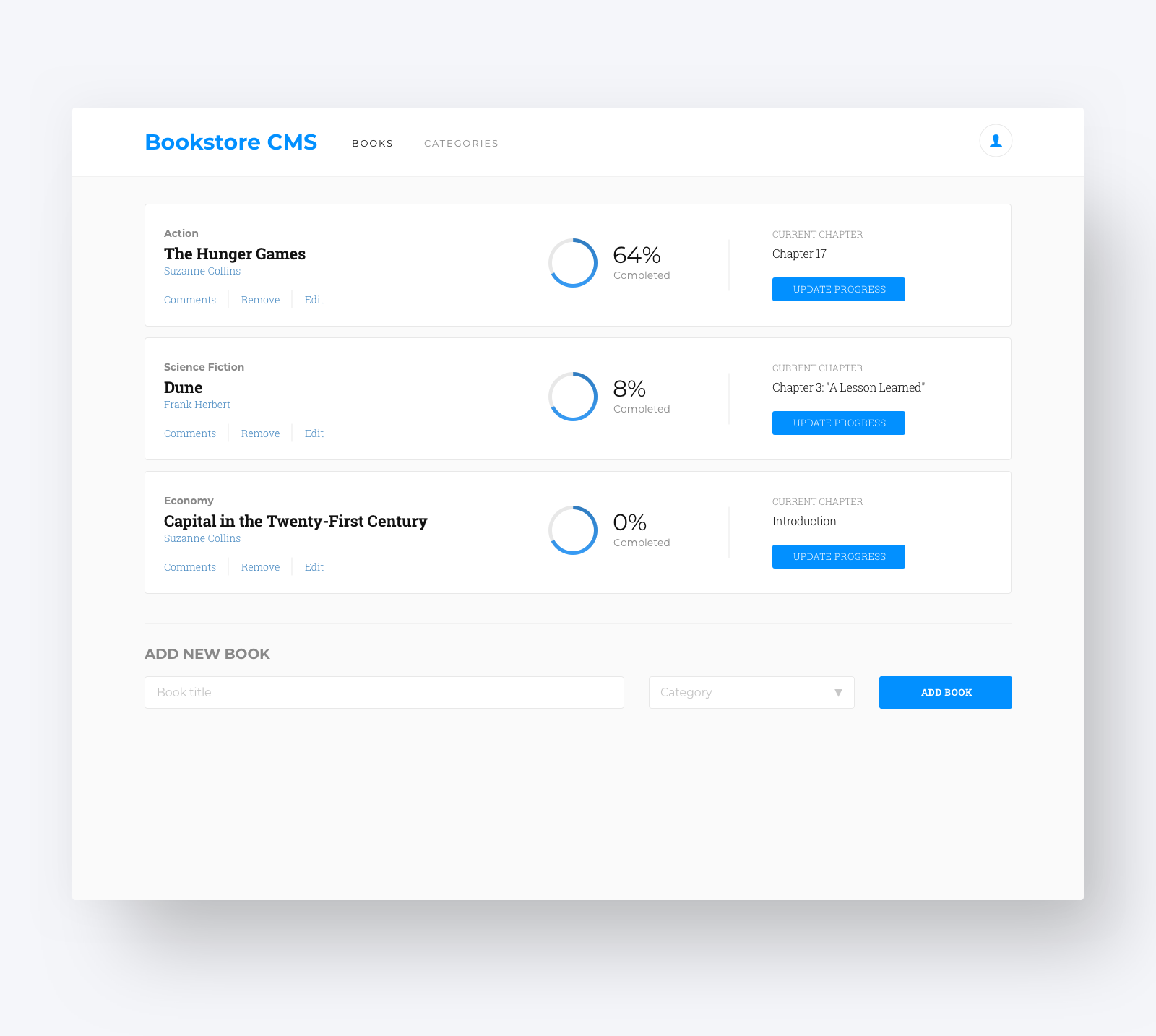 GitHub - Olivier-Kango/bookstore: The Bookstore is a website similar to the "Awesome Books ...