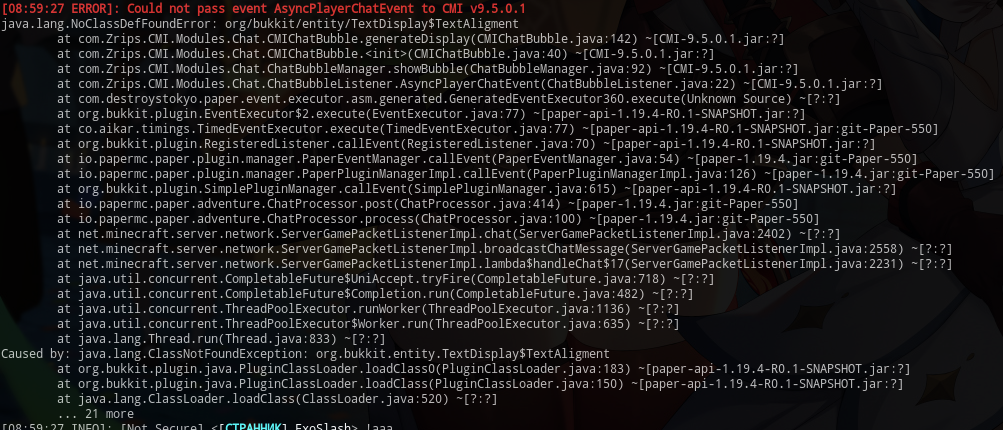 Failed to load util command! · Issue #7770 · Zrips/CMI · GitHub