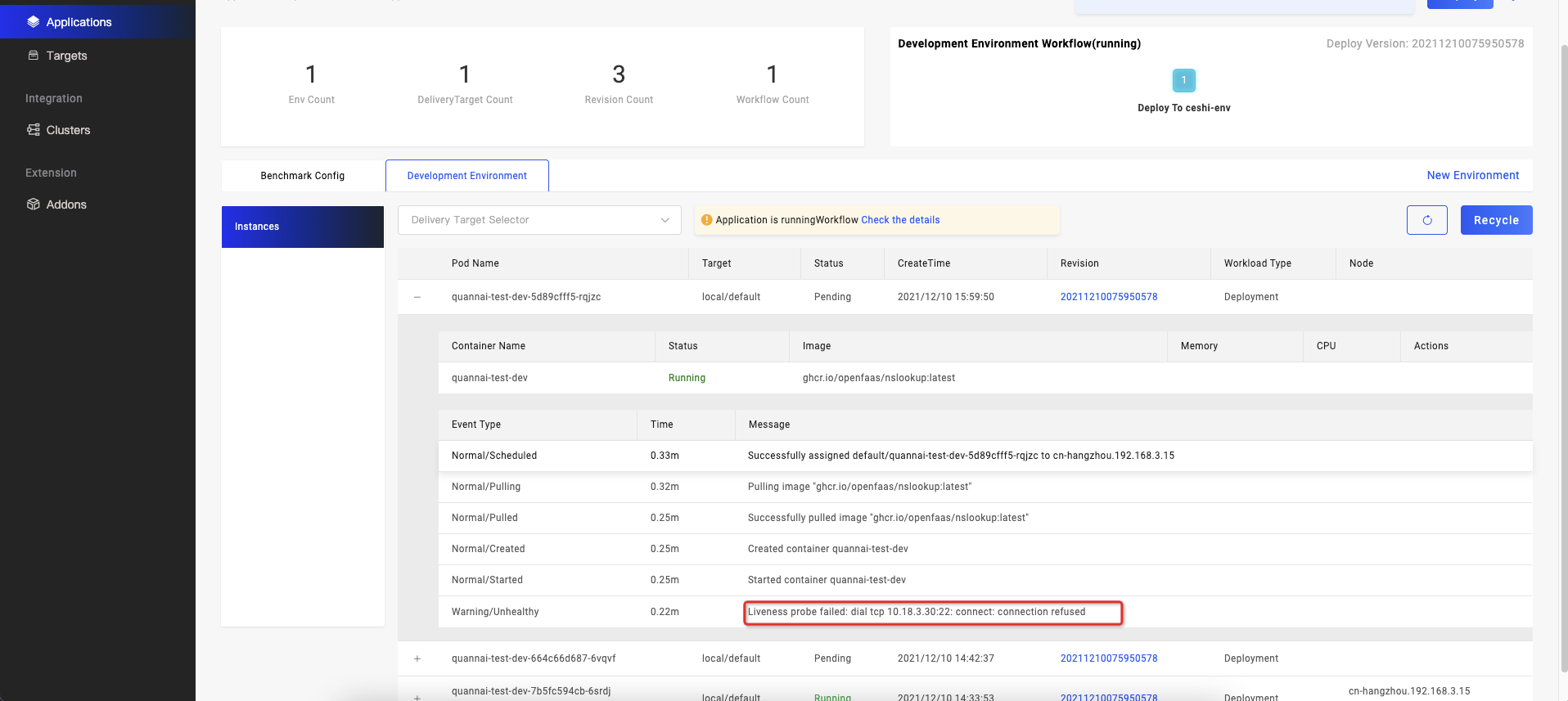[BUG] edit properties disable liveness readness ..etc, not work · Issue #262 · kubevela/velaux ...
