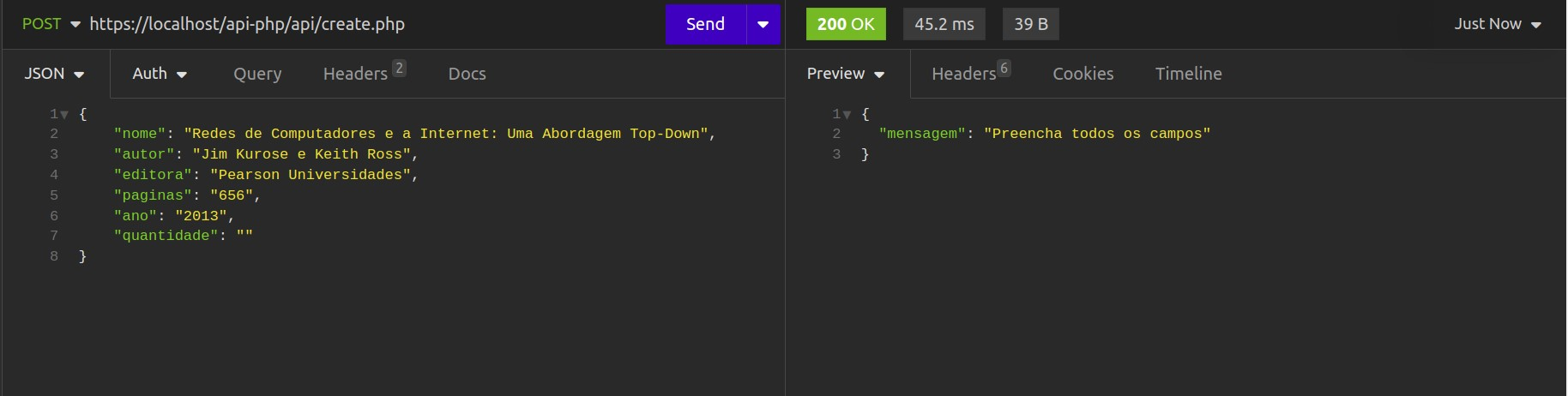 GitHub - JosianeBarros/api-php: API feita em PHP que realiza cadastro, lista, atualiza e apaga ...