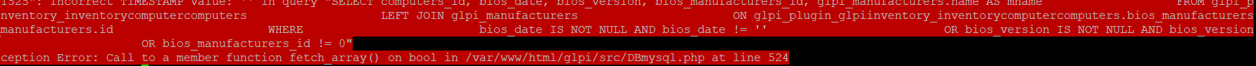 Cannot Install Glpiinventory Because Of Incorrect Timestamp Value · Issue 184 · Glpi Project