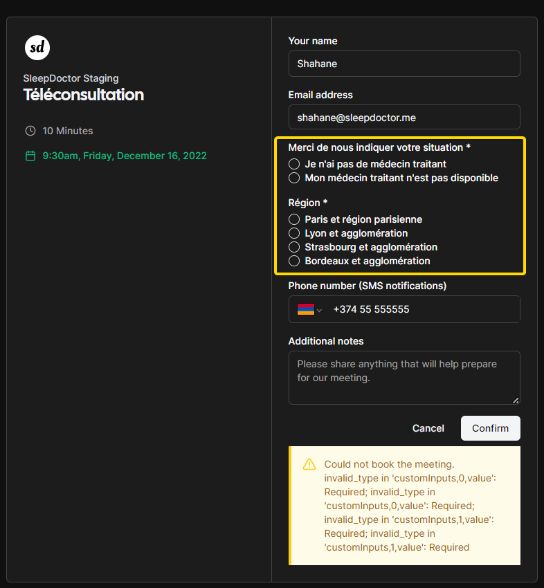 [cal 579] Highlight Required Inputs Instead Of Yellow Warning Message · Issue 5950 · Calcom Cal
