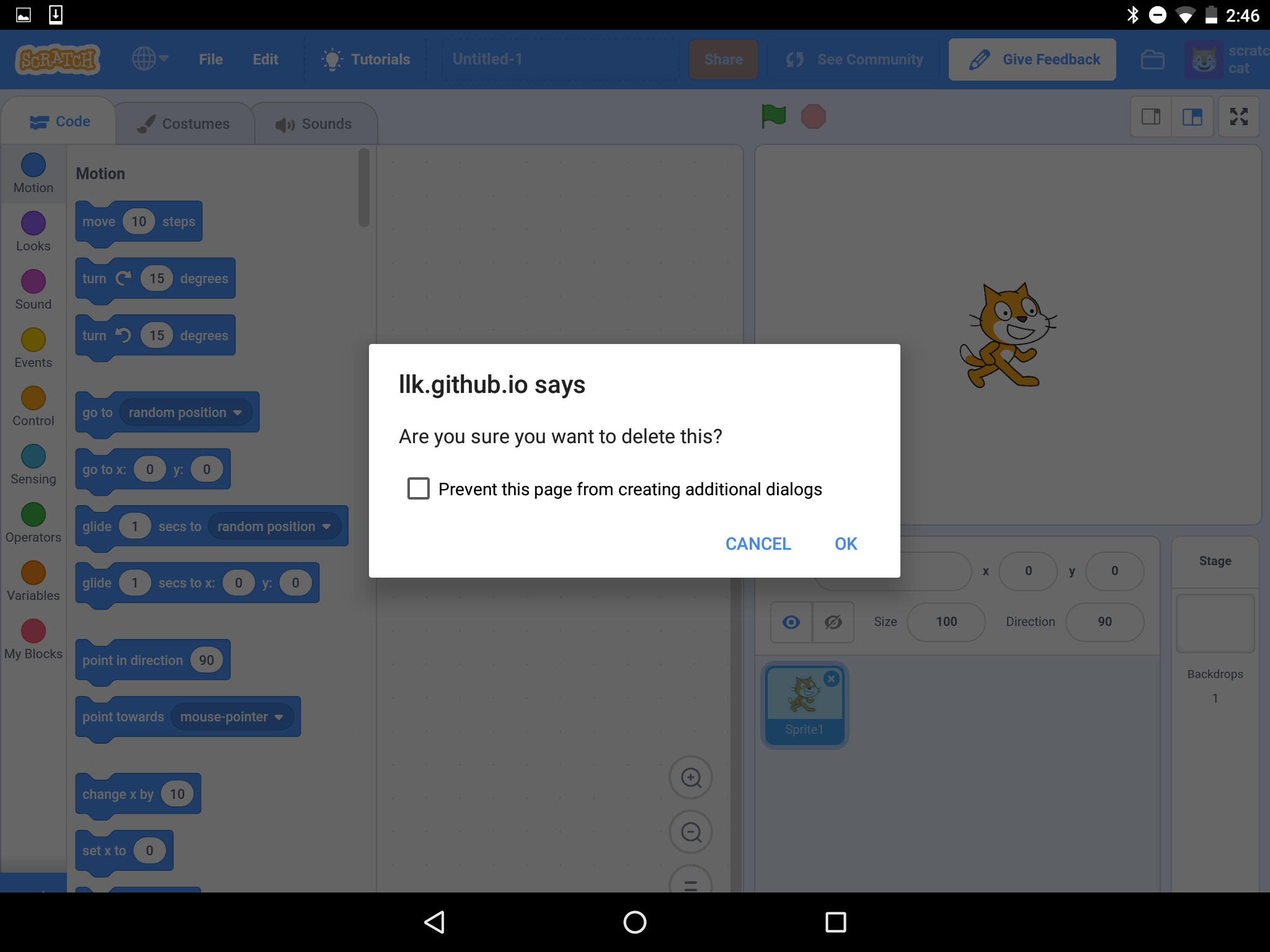 Deleting Sprite Costume Sound Causes Browser Tabs To Appear Permenantly · Issue 2644