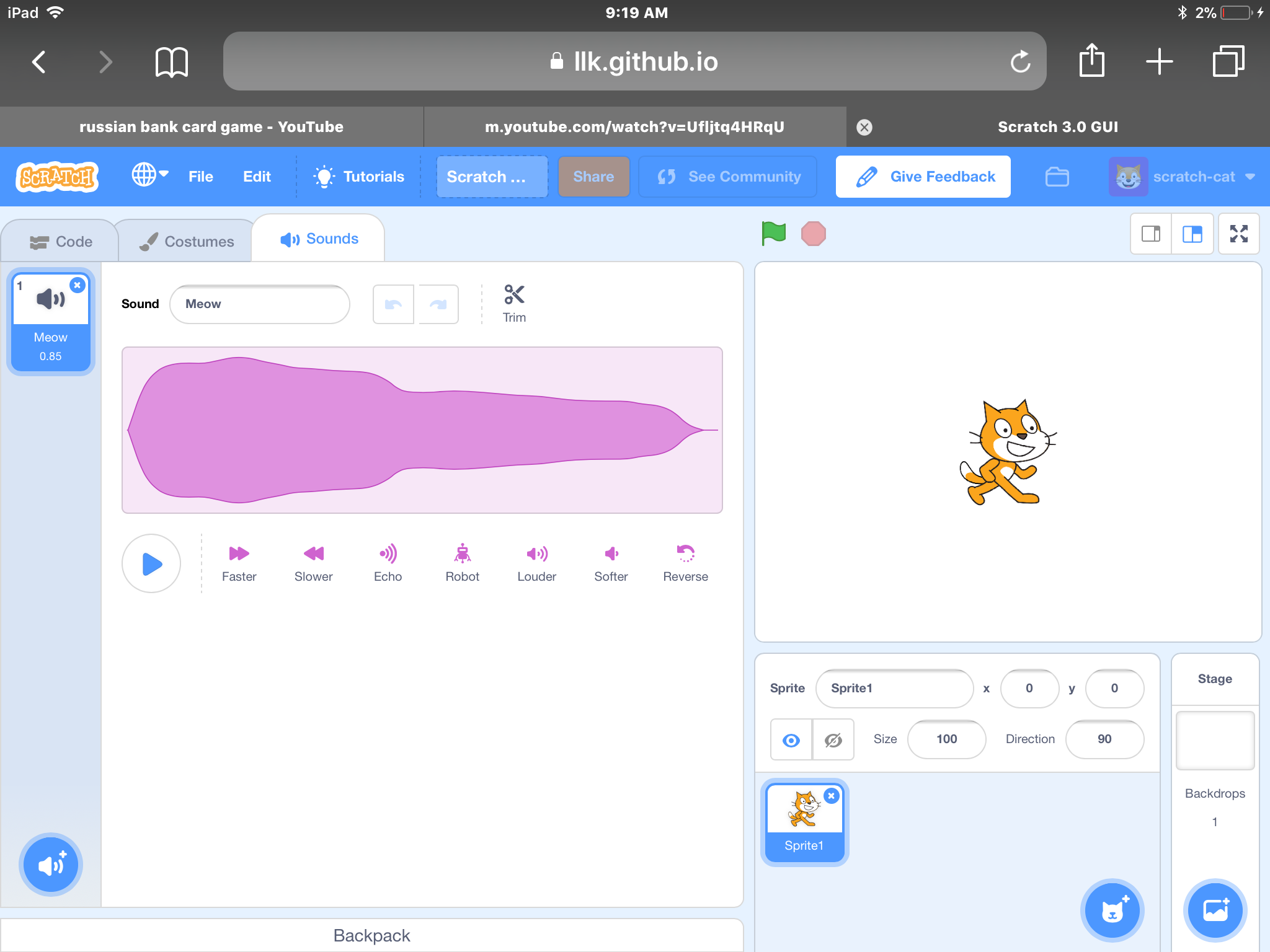 On iPad, switching to the Costumes tab causes the stage/sprite info to get shifted · Issue #2763 ...