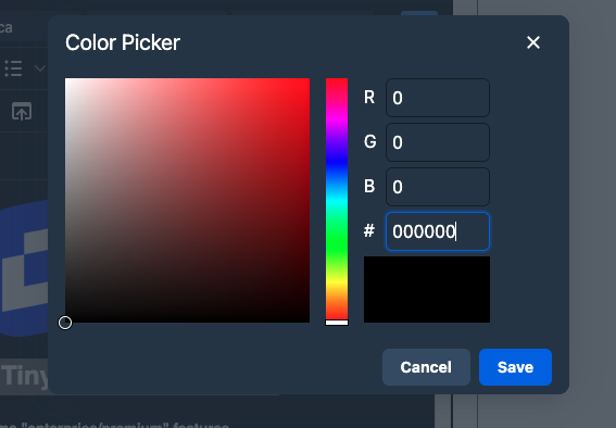 Color picker doesn't work well with hex color with # · Issue #8156 · tinymce/tinymce · GitHub