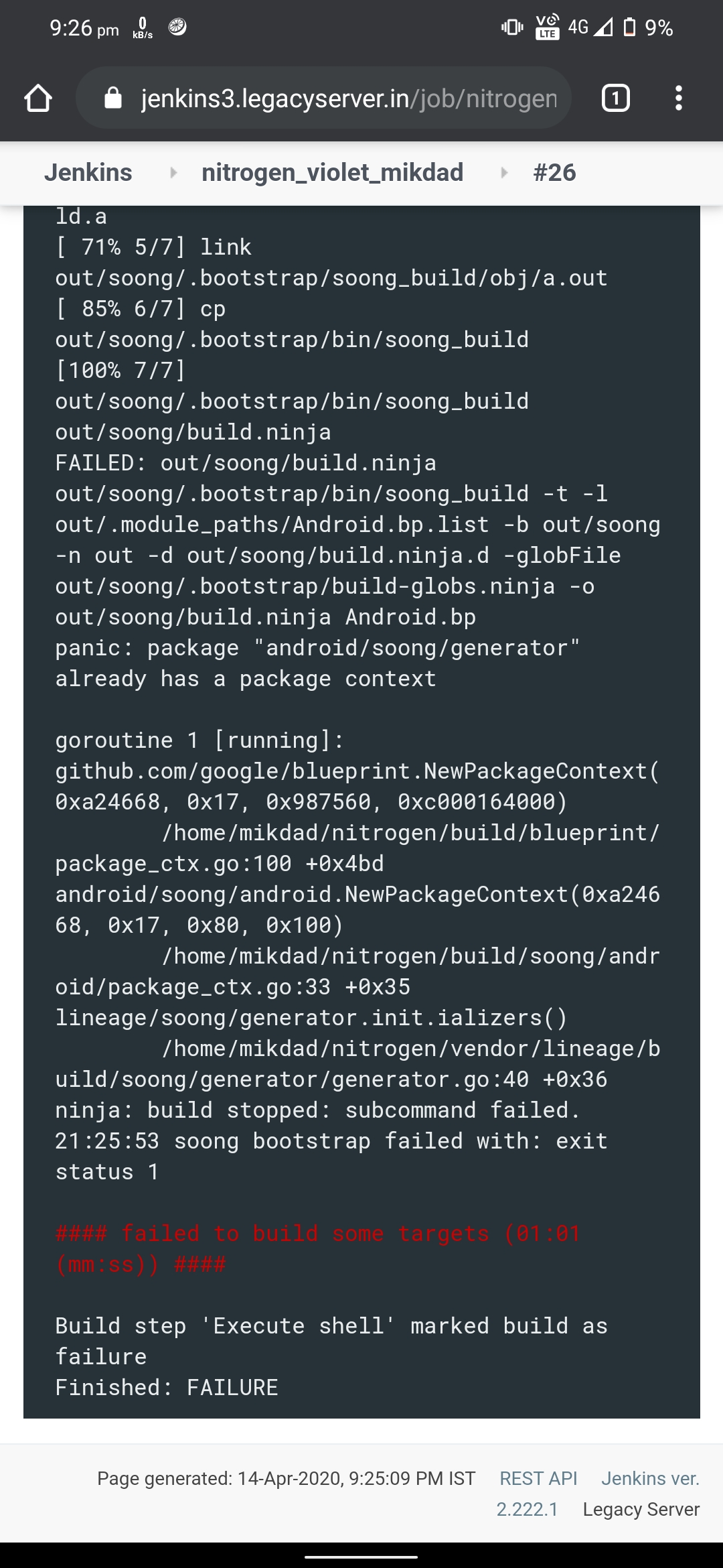 package "android/soong/generator" already has a package context · Issue #29 · Cosmic-OS/platform ...
