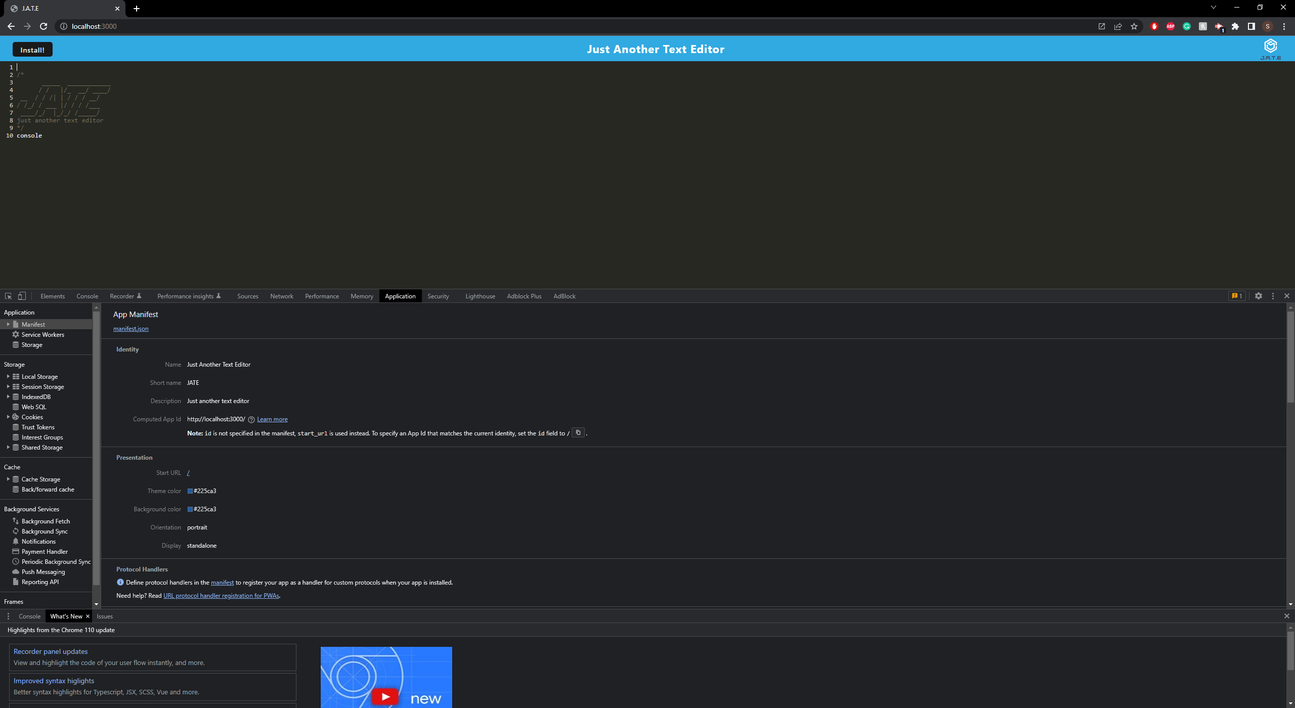 GitHub - Barrerse/PWA_TextEditor: The app will be a single-page ...
