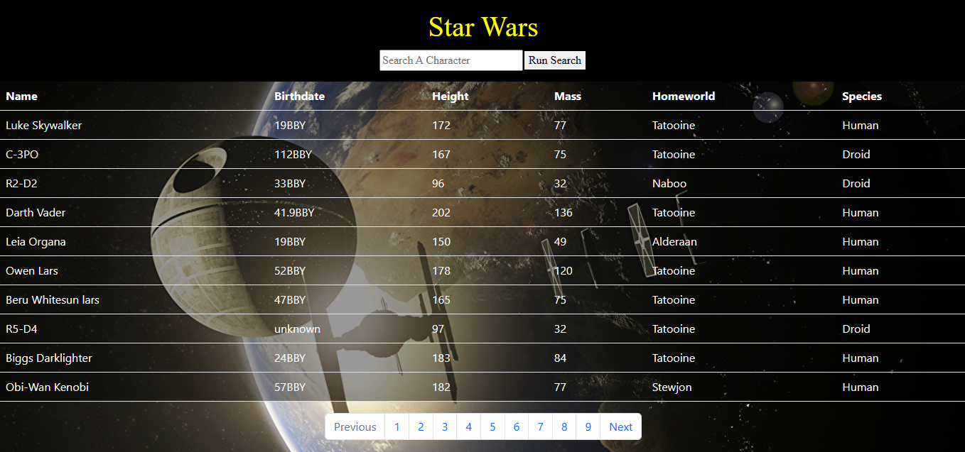 GitHub - quietoutthere/star-wars-API
