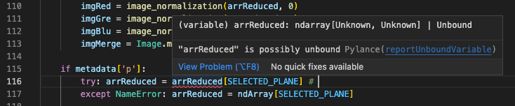 Unbound variables in try blocks · Issue #5008 · microsoft/pyright · GitHub