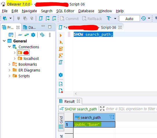 DBeaver versions greater than 6.3.0 onwards Postgres Search Path not getting set · Issue #8078 ...