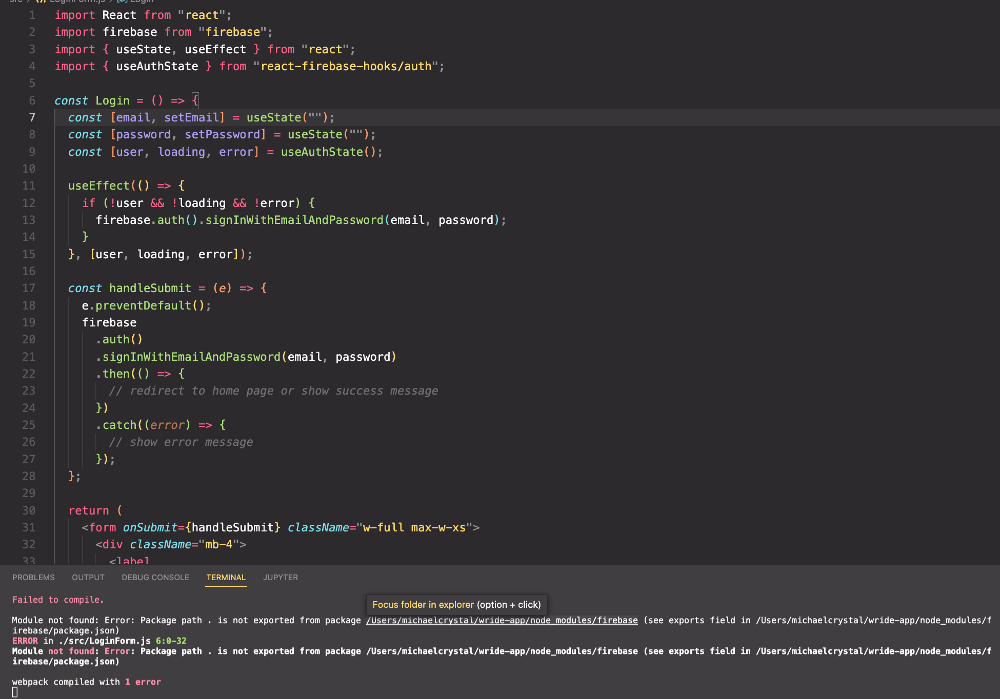 Module Not Found Error Package Path Is Not Exported From Package · Issue 5377 · Reactjs