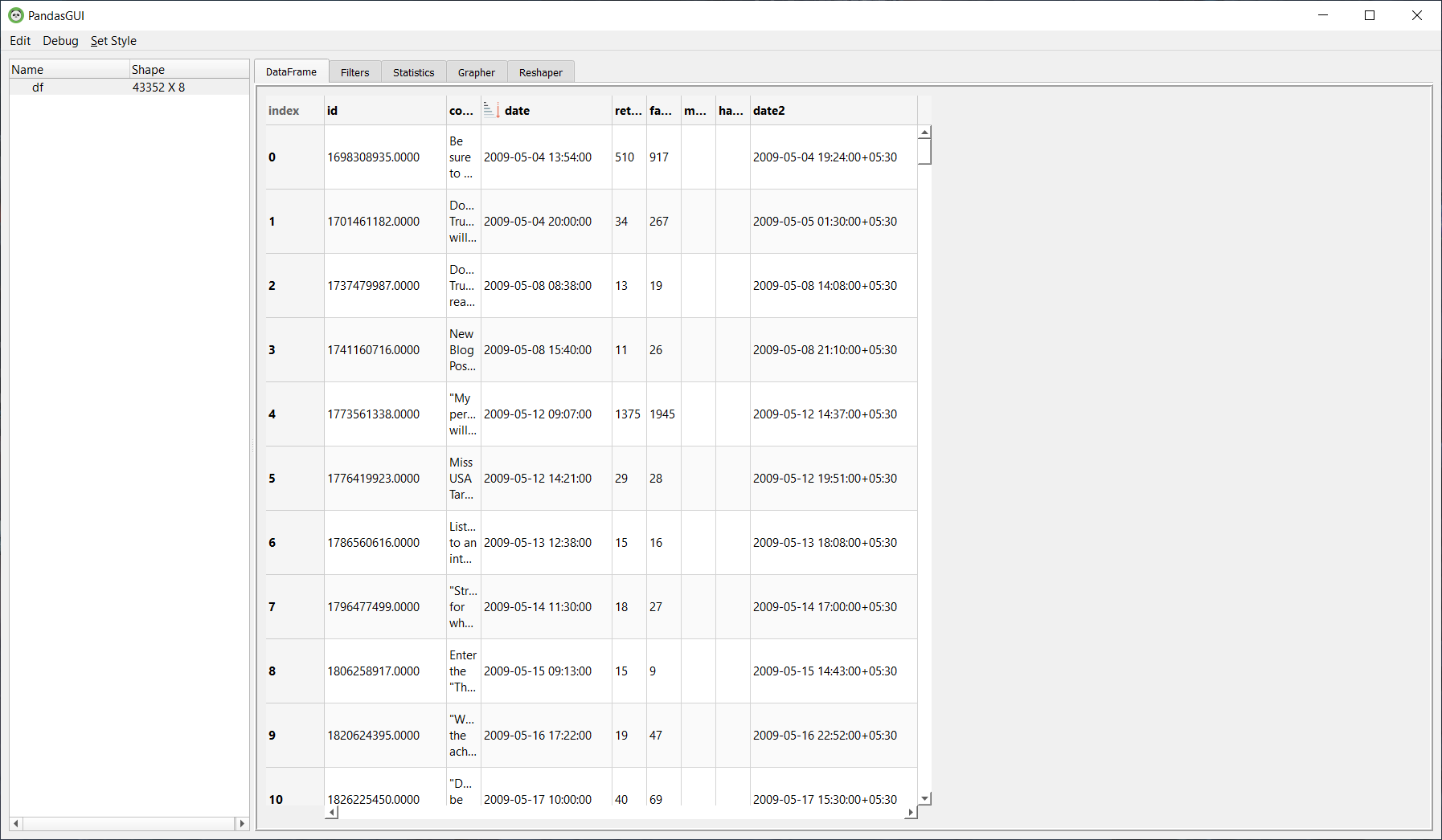 Can I keep timezone in index of datetime ? · Issue #76 · adamerose/PandasGUI · GitHub