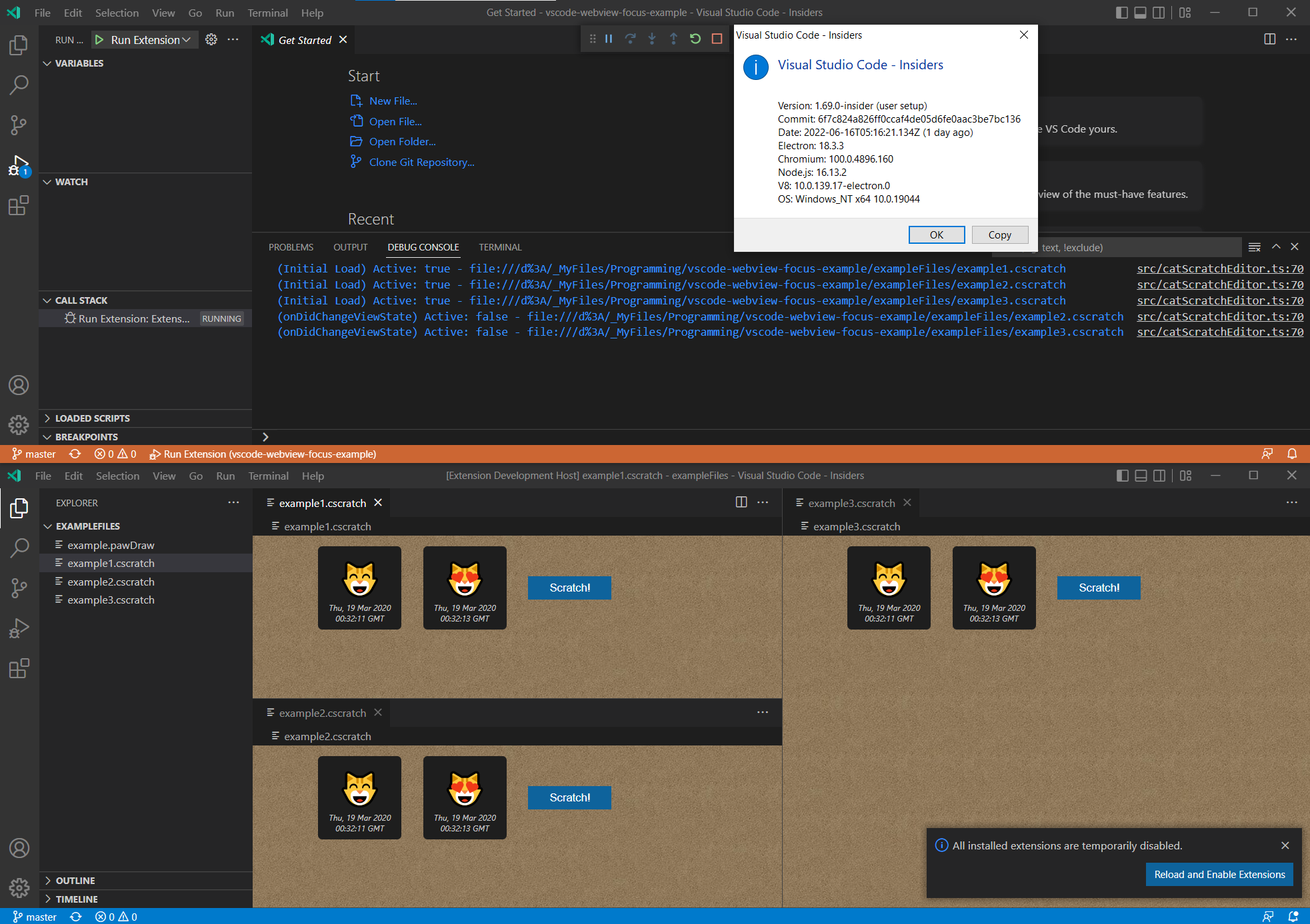 Custom Editor Webviews Always Start As Active After Reload Window 