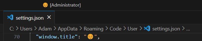 Hide "(Workspace)" and "[Administrator]" suffixes from the window title · Issue #81995 ...