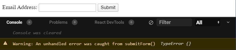 `onSubmit` or `handleSubmit` swallows all errors. · Issue #2490 · jaredpalmer/formik · GitHub