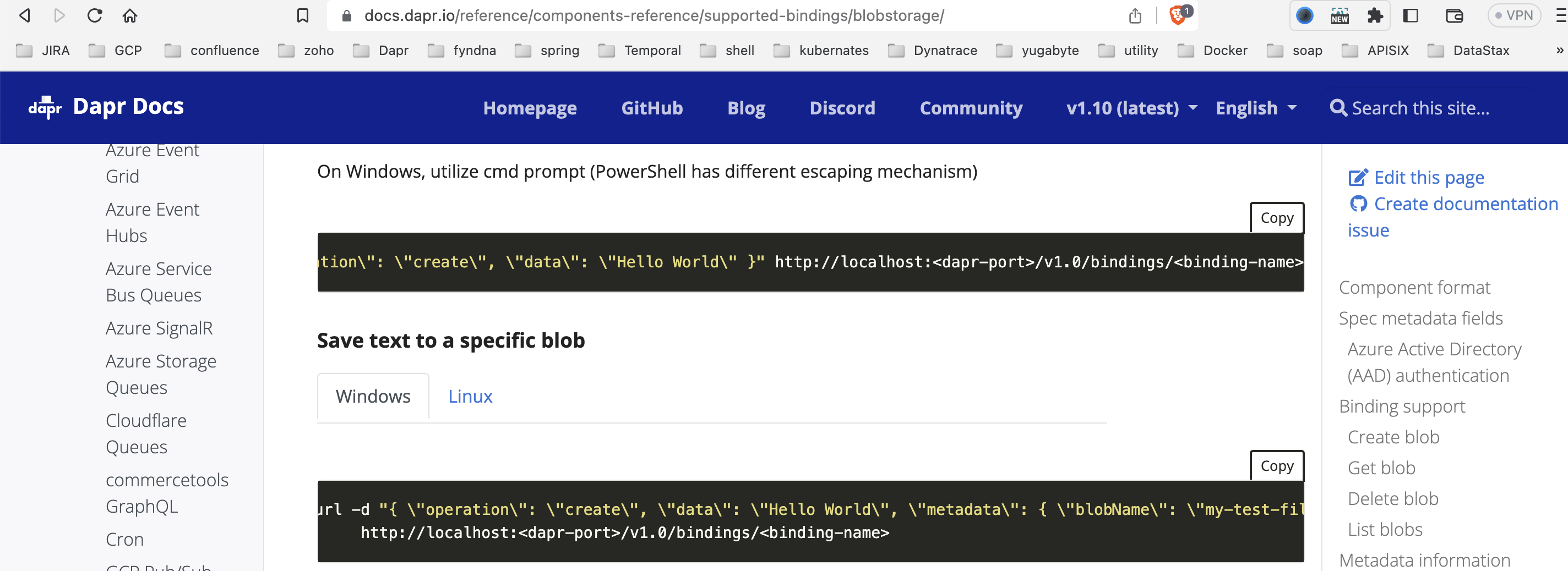 Consistency in binding metadata for different cloud storage providers · Issue #2877 · dapr ...