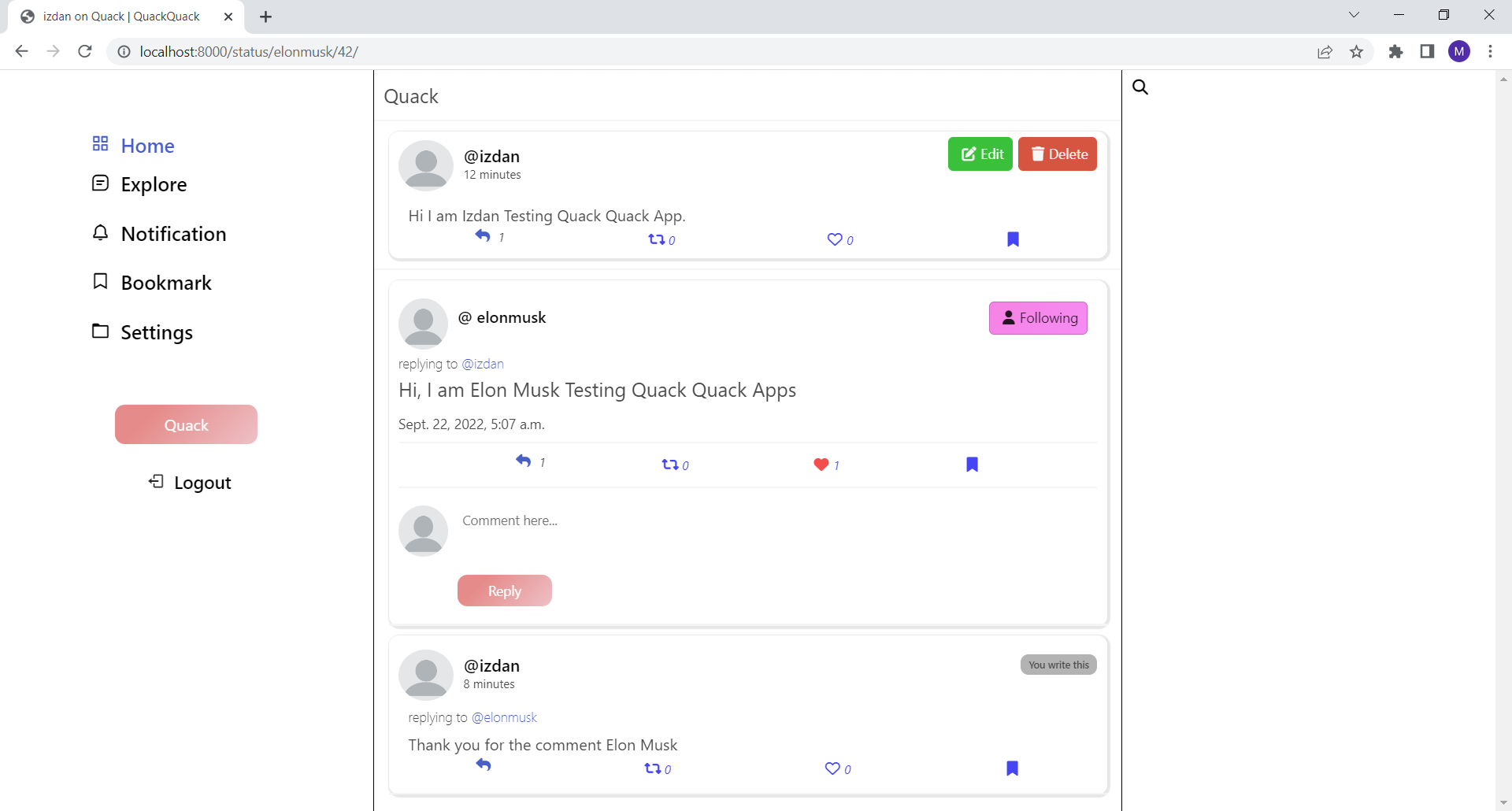 GitHub - fidanazhan/django-social-media-clone: Social media clone written in Django for the ...