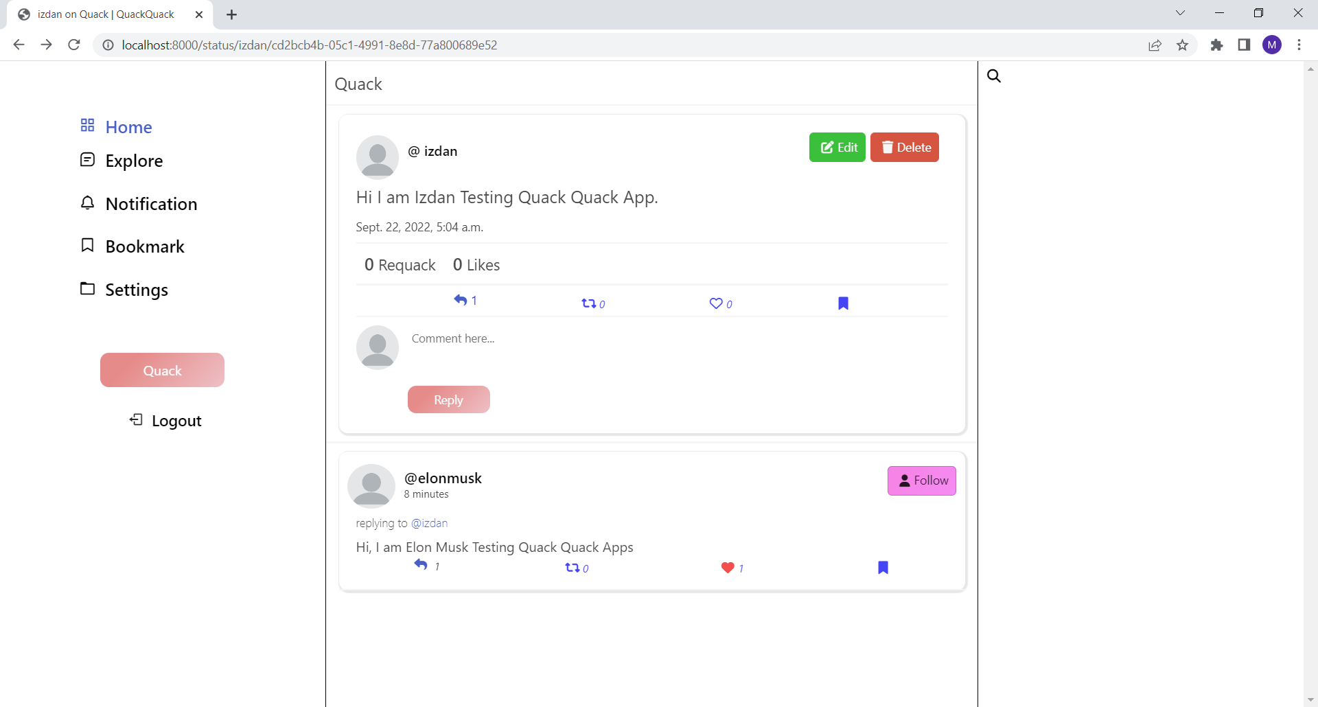 Github Fidanazhandjango Social Media Clone Social Media Clone Written In Django For The 