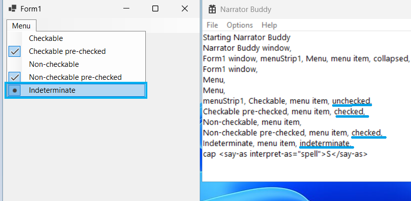Screen Readers Cannot Announce Checked State Of Checkable Toolstripmenustrip Menu Items · Issue 