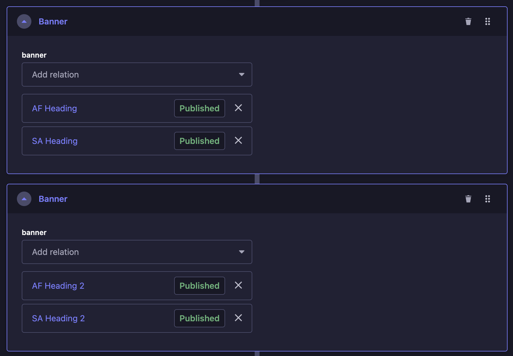 Dynamic zones with relations inside components do not update correctly when switching locales ...
