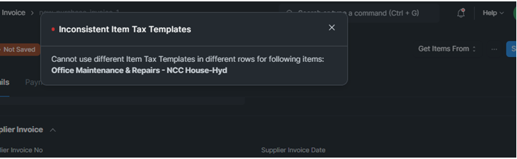 Multiple Item tax template should allow in transaction in Version 14 · Issue #34458 · frappe ...