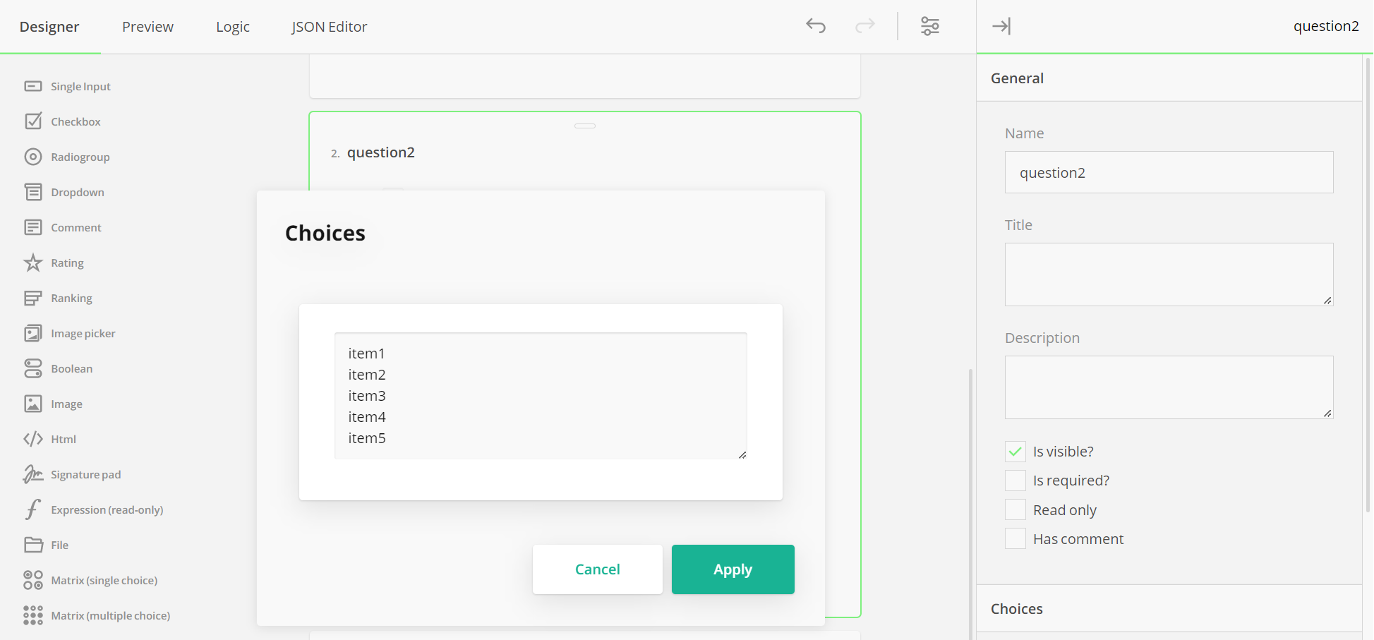V2: Theming of choices popup does not work correctly · Issue #2669 ...