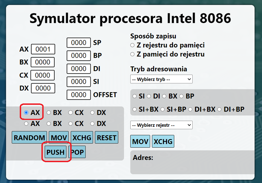 GitHub - knizinsky/intel-8086-simulator