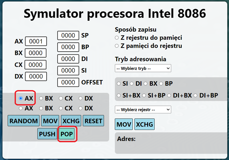 GitHub - knizinsky/intel-8086-simulator
