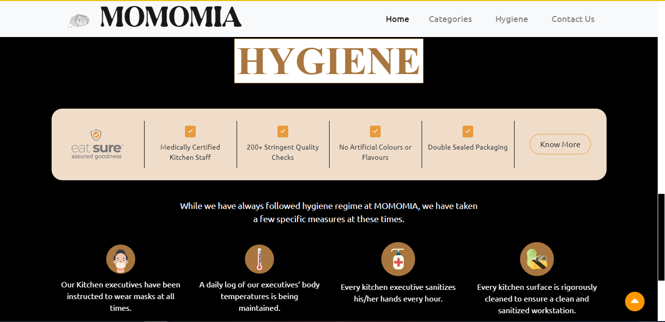 Removal of Know More button in Hygiene section which is of no use · Issue #205 · RIKI-05/MOMOMIA ...