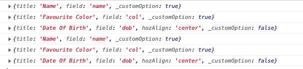 Unable To Retrieve Custom User Defined Options In Columns Using Getdefinition · Issue 4128
