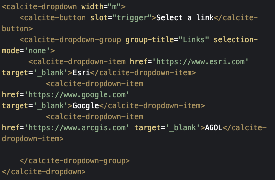 Calcite dropdown item with links not being read correctly by the screen reader · Issue #6663 ...