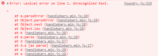 Error: Lexical error on line 1. Unrecognized text · Issue #248 · MrPrimate/ddb-importer · GitHub
