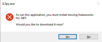 To run this application, you must install missing frameworks · Issue #2880 · icsharpcode/ILSpy ...