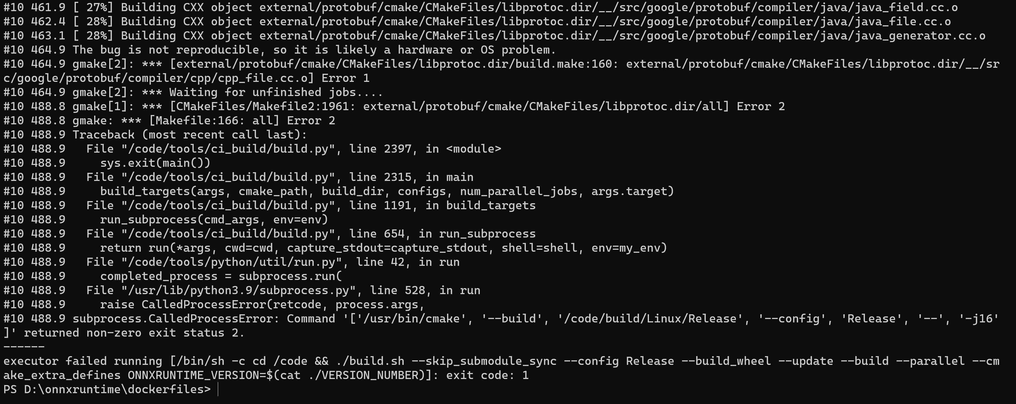 Can't build docker file for arm32v7 · Issue #10292 · microsoft/onnxruntime · GitHub