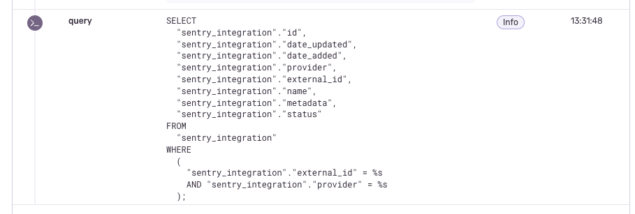 Format SQL queries in breadcrumbs · Issue #46410 · getsentry/sentry · GitHub