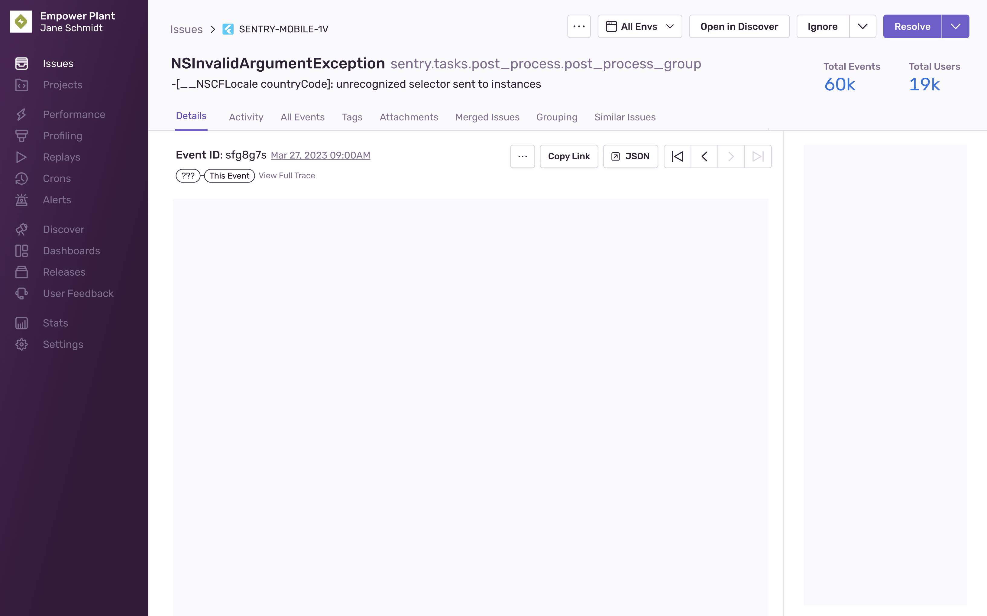 Event selection header revisions · Issue #46825 · getsentry/sentry · GitHub