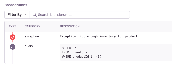 Syntax highlighting for SQL queries in breadcrumbs · Issue #52929 · getsentry/sentry · GitHub