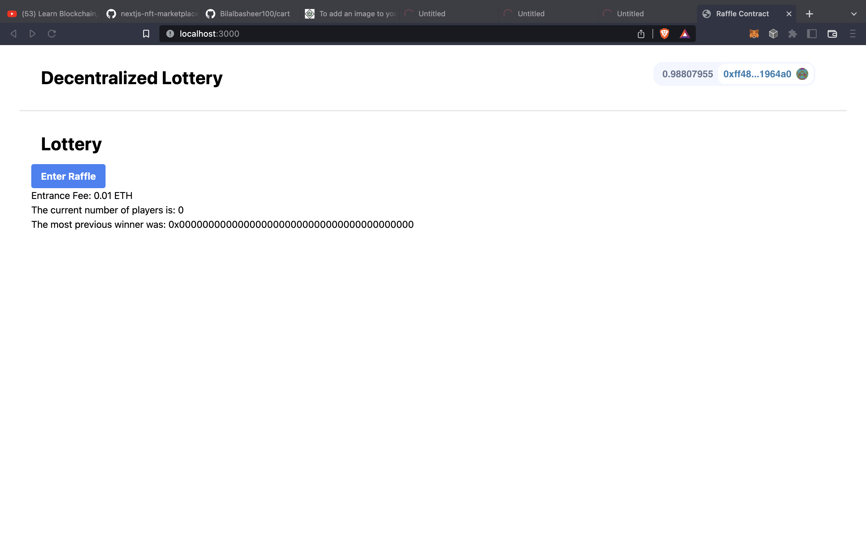 GitHub - Bilalbasheer100/Raffle-smartcontract