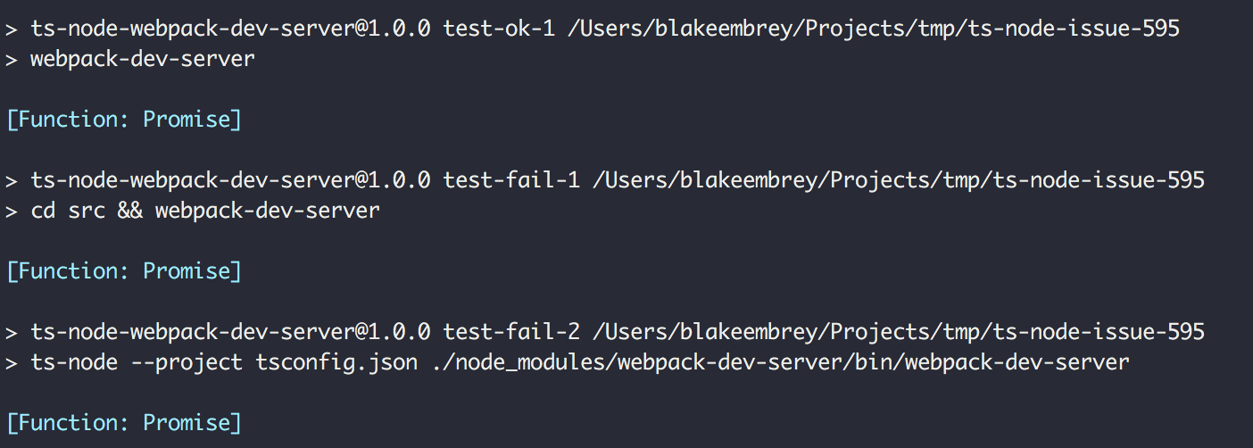 Ts Node Fails When Invoked With Webpack Dev Server · Issue 595 · Typestrong Ts Node · Github