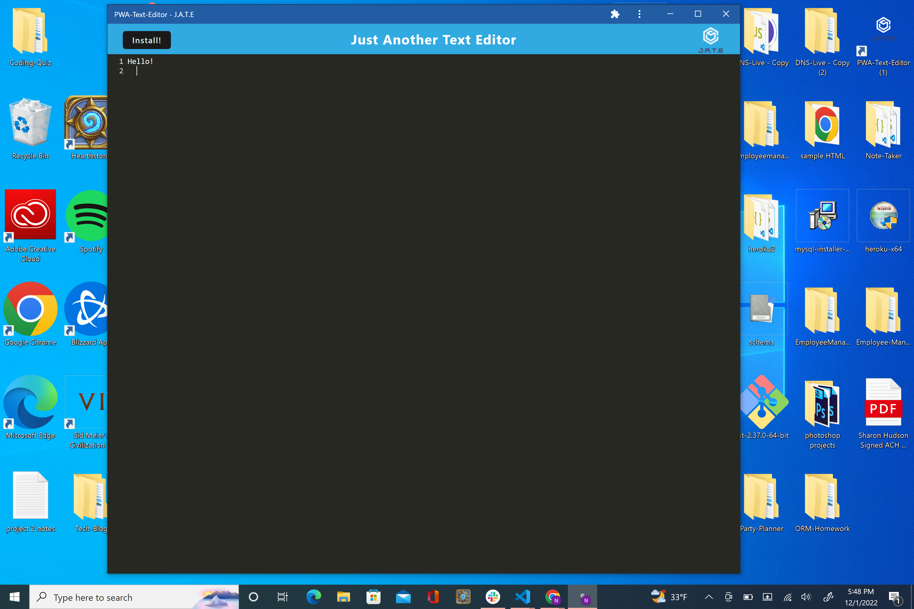GitHub - Nickmason01/Text-Editor