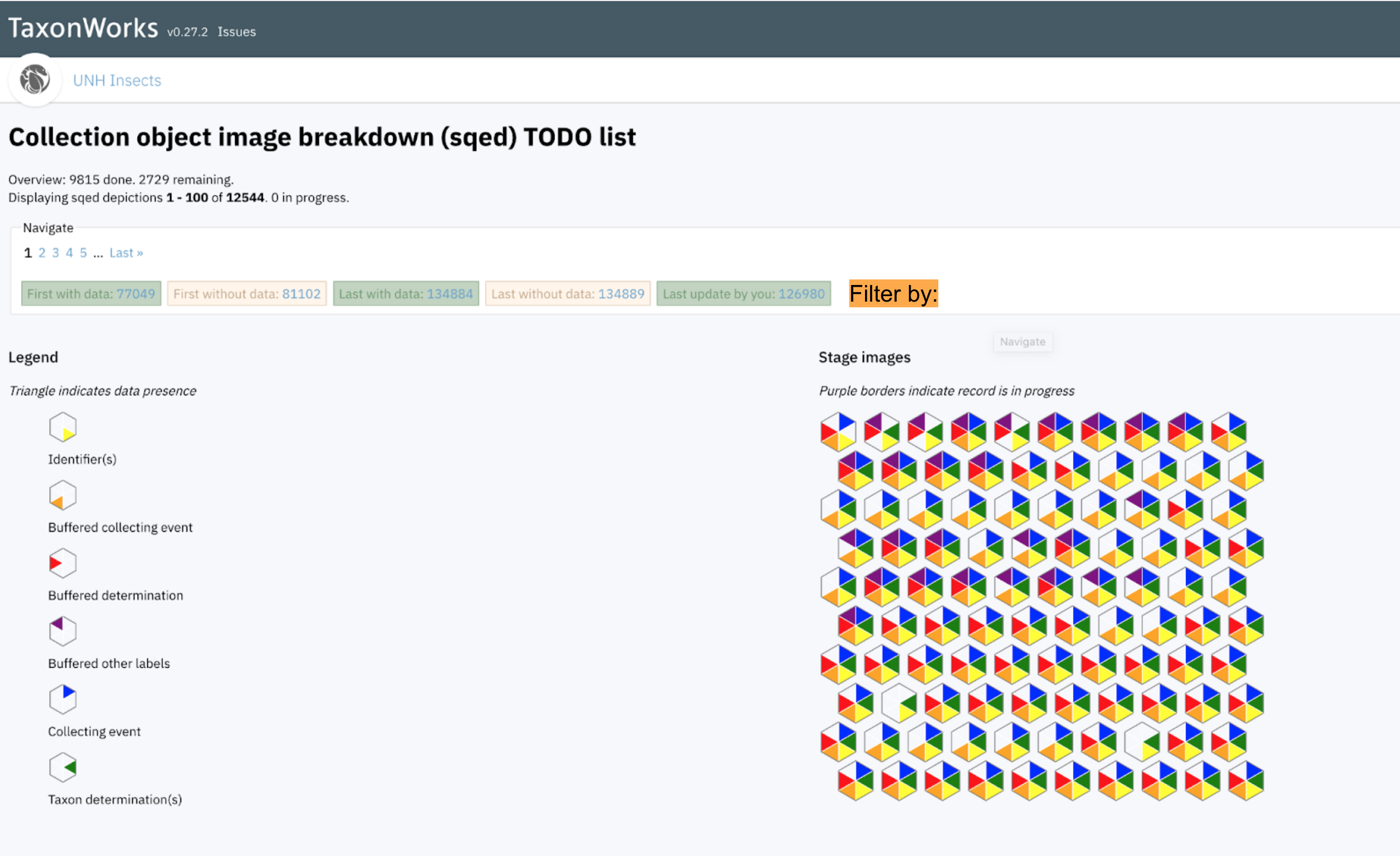Task - Filter staged images - by collection object [Was: Filter Options for the Collection ...